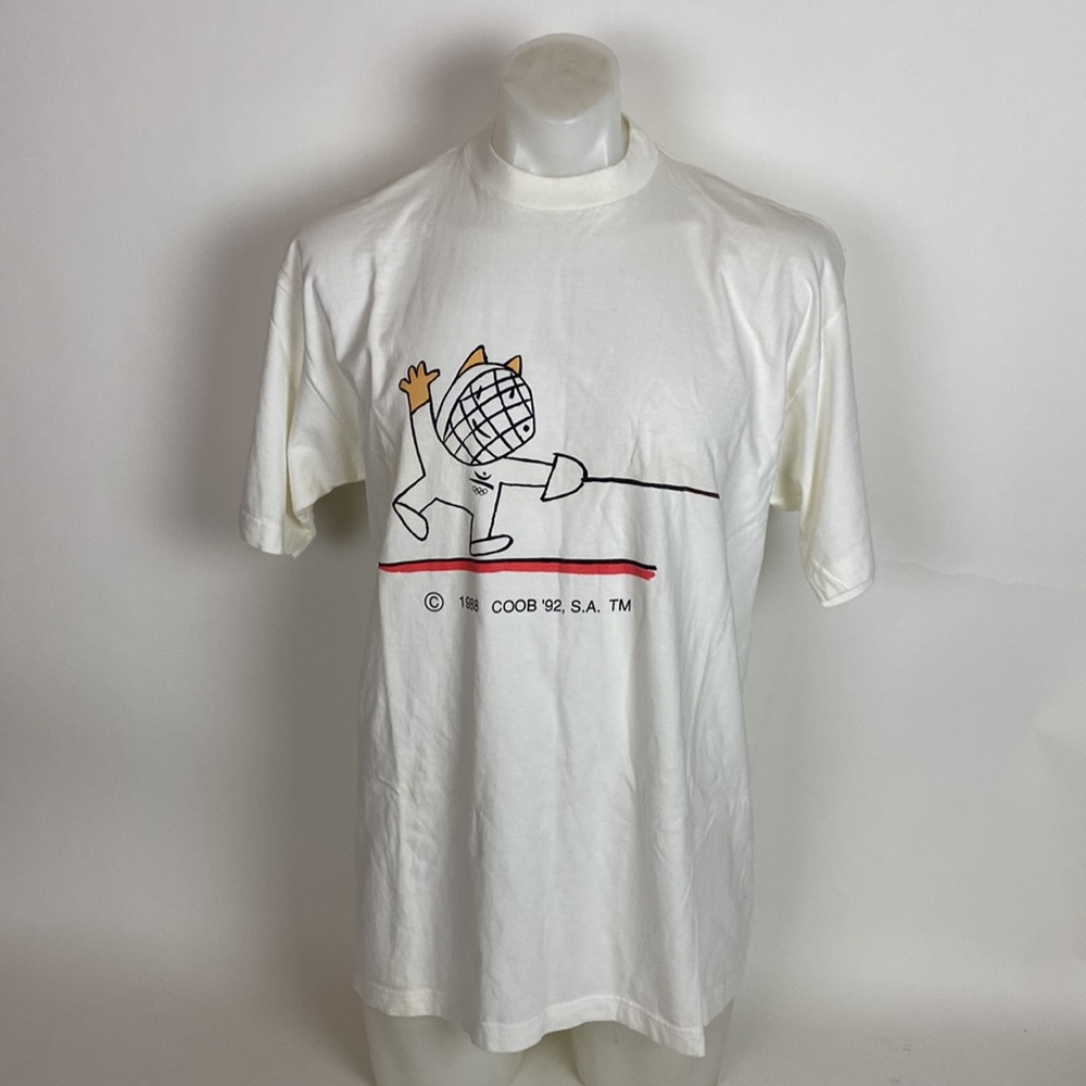 Barcelona Olympics 1992 Vintage Cobi Dog Mascot Mens … - Gem